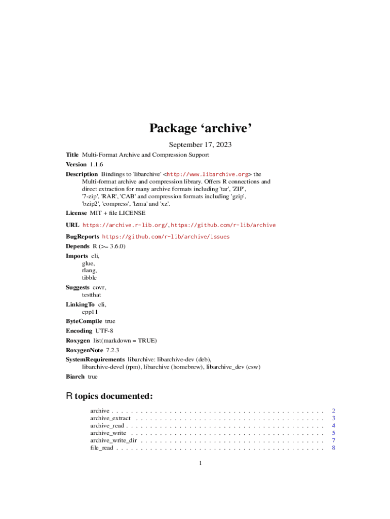 Fillable Online Multi-Format Archive and Compression Support Fax Email Print - pdfFiller