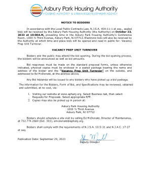 Fillable Online NOTICE TO BIDDERS In accordance with the Local Public Contracts ... Fax Email ...