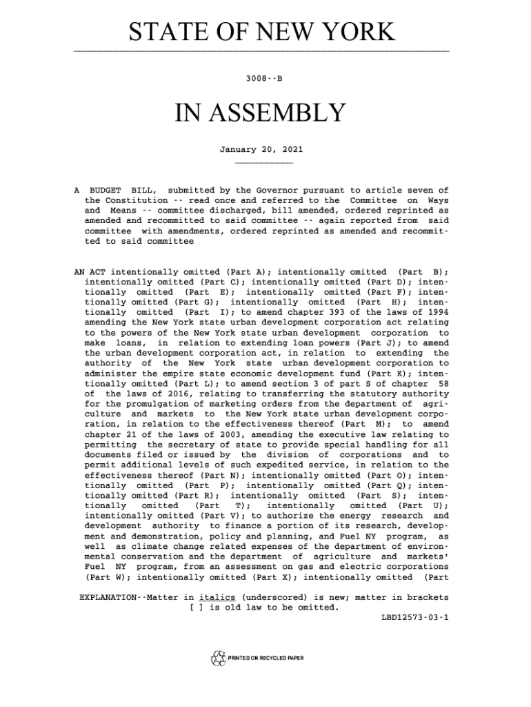 Fillable Online AN ACT intentionally omitted (Part A); intentionally ...