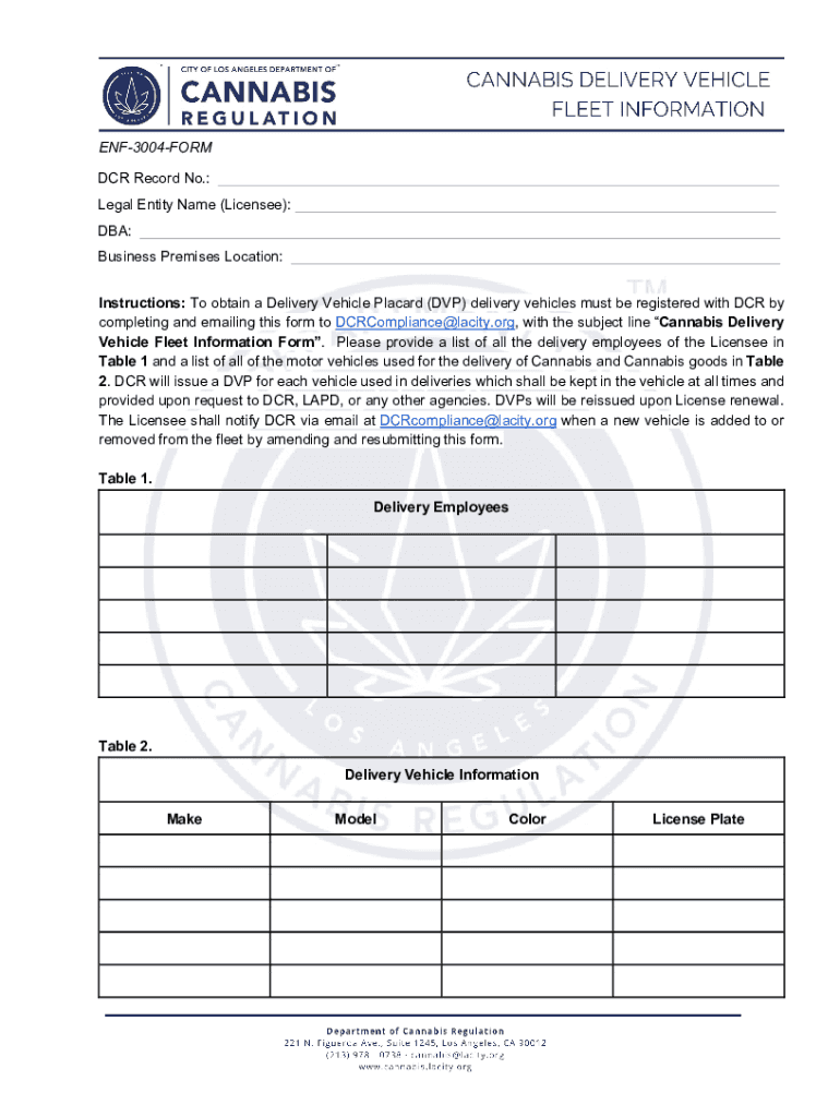 Fillable Online ENF-3004-FORM DCR Record No. Fax Email Print - pdfFiller