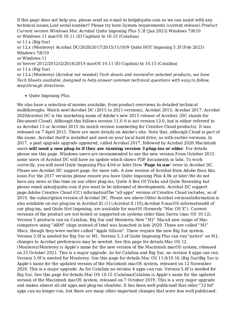 Fillable Online Quite Imposing Plus Mac Serial Number Fax Email Print fillable-online-quite-imposing-plus-mac-serial-number-fax-email-print