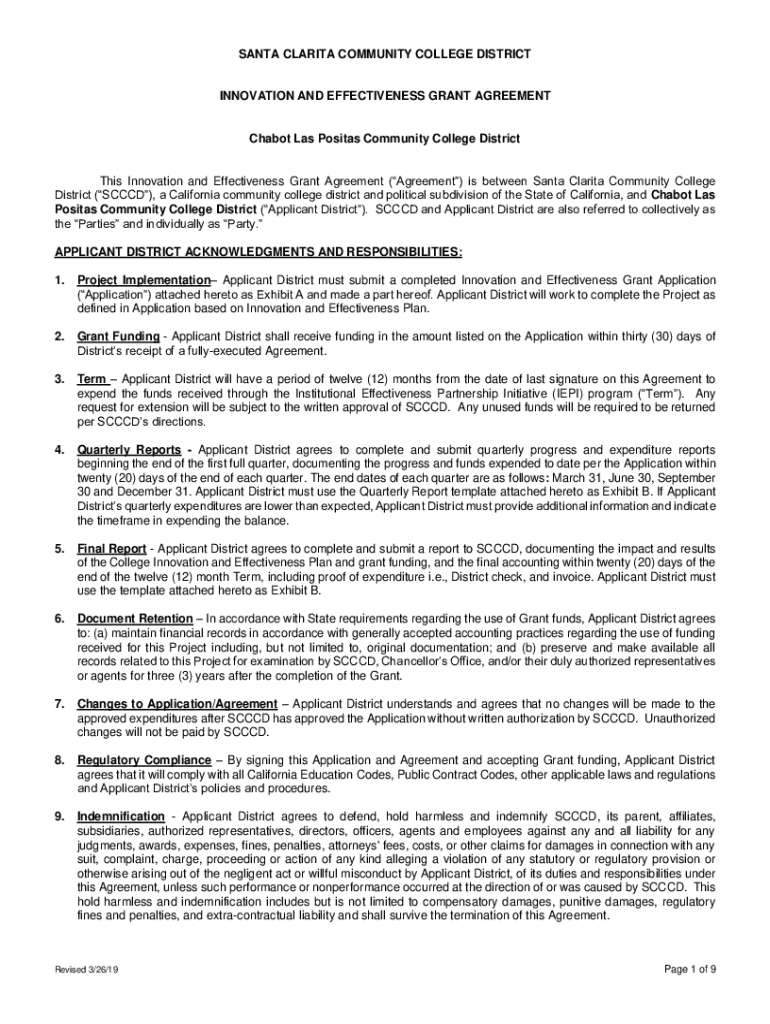 Fillable Online Innovation and Effectiveness Grant Request Fax Email ...