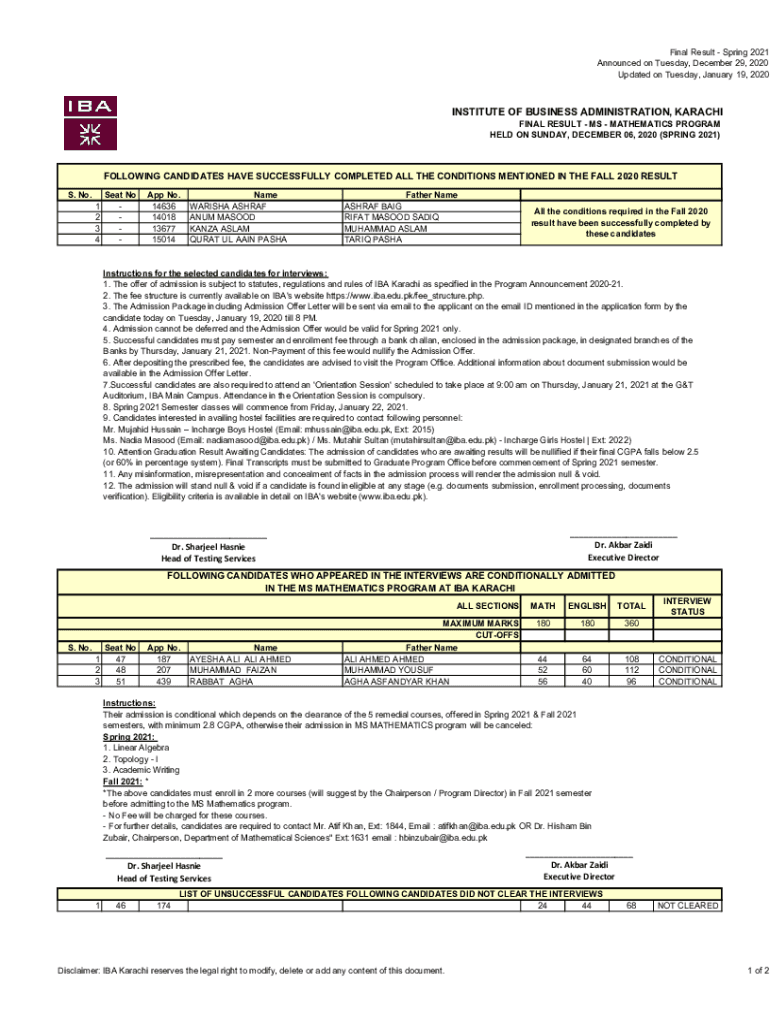 Fillable Online Copy (2) - IBA - Admissions Fax Email Print - pdfFiller