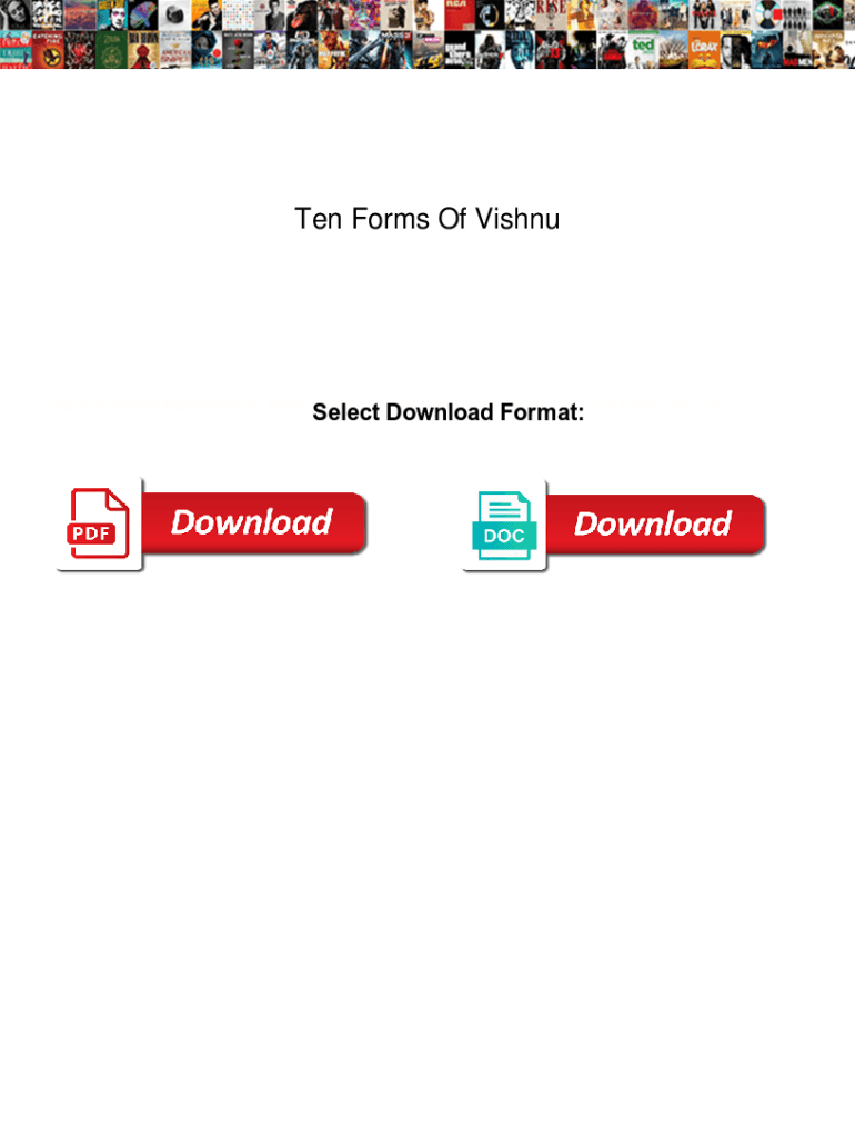 Fillable Online Ten Forms Of Vishnu Ten Forms Of Vishnu Arizona Fax Email Print Pdffiller