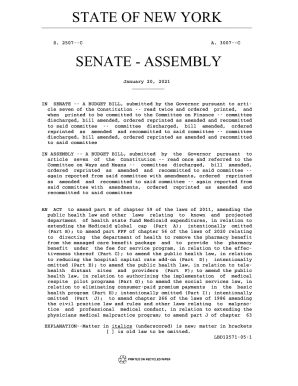 Fillable Online NY State Assembly Bill 2021-A3007C Fax Email Print - pdfFiller