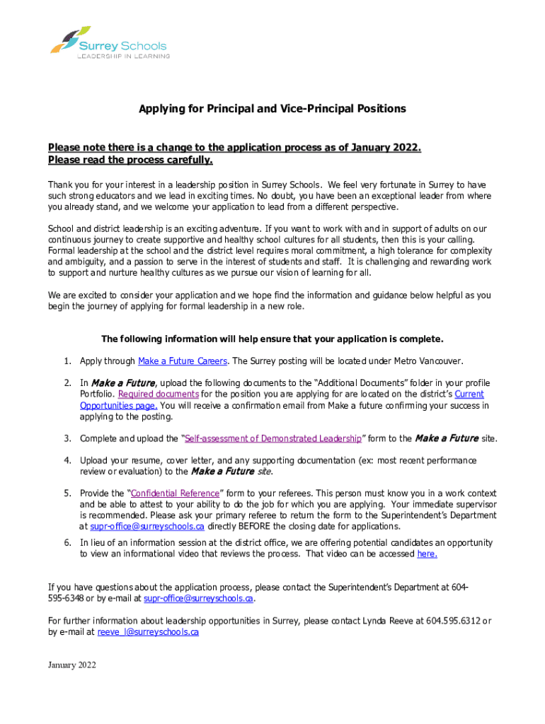 Fillable Online AND VICE-PRINCIPAL APPLICATION FORM Fax Email Print ...