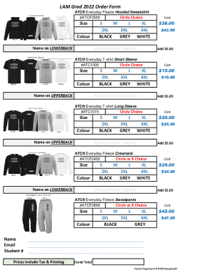 Fillable Online LAM Grad 2022 Order Form Surrey Schools Fax Email Print ...