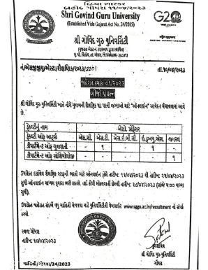 Fillable Online Shri Govind Guru University Fax Email Print - pdfFiller