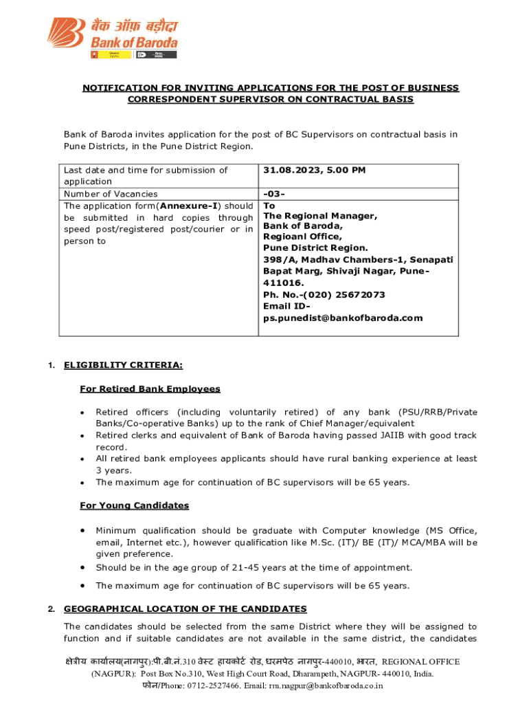 Fillable Online The maximum age for continuation of BC supervisors will ... Fax Email Print ...