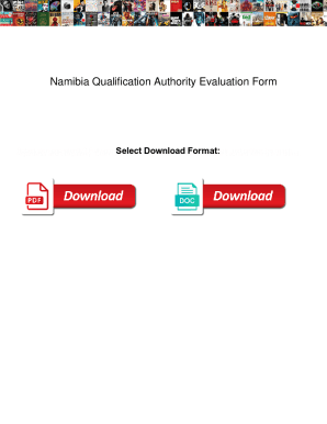 Namibia Qualification Authority Evaluation Form - Fill Online ...