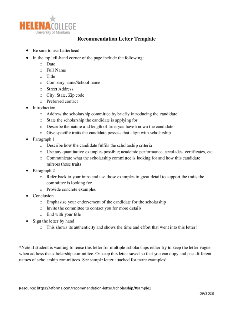 Fillable Online Free Graduate School Letter of Recommendation Template ...