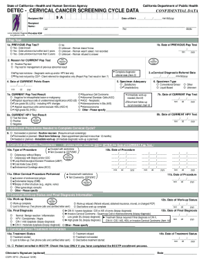 Fillable Online Cervical Cancer Screening Cycle Data Worksheet DHCS ...