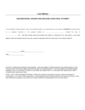 The Ultimate Guide to Lien Waivers in Construction Doc Template | pdfFiller