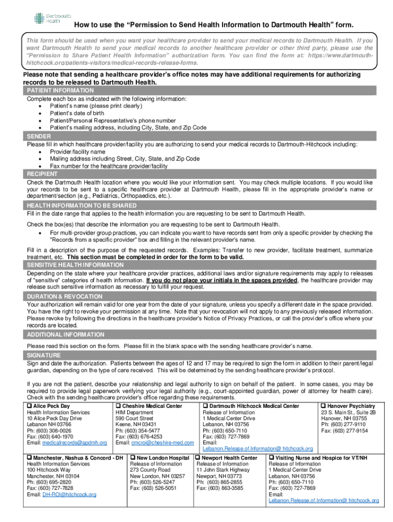 Fillable Online Instructions on how to use the "Permission to Send ...