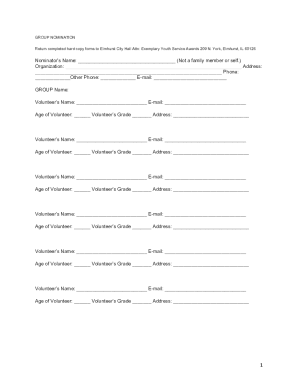 Fillable Online GROUP NOMINATION FORM PDF.docx Fax Email Print - pdfFiller