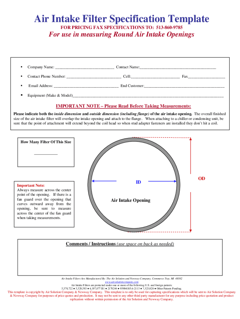 Fillable Online How to Measure Your Air FilterFind Your Air Filter Size Fax Email Print - pdfFiller