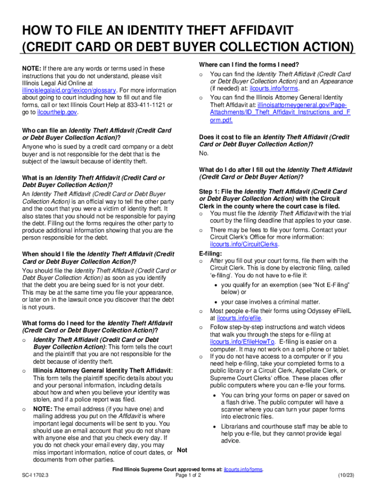 Fillable Online Illinois Standardized Forms - Approved - How to File an ...