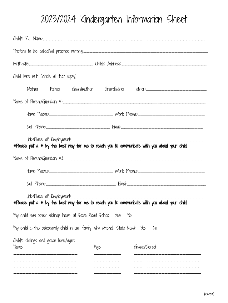 Fillable Online Welcome to State Road Elementary School Fax Email Print - pdfFiller