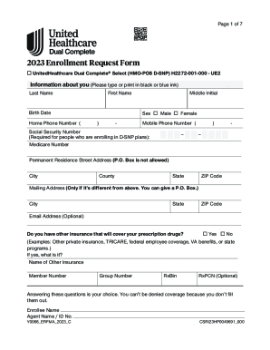 Fillable Online o UnitedHealthcare Dual Complete Select (HMO-POS D-SNP) H2272-001-000 - UE2 Fax ...
