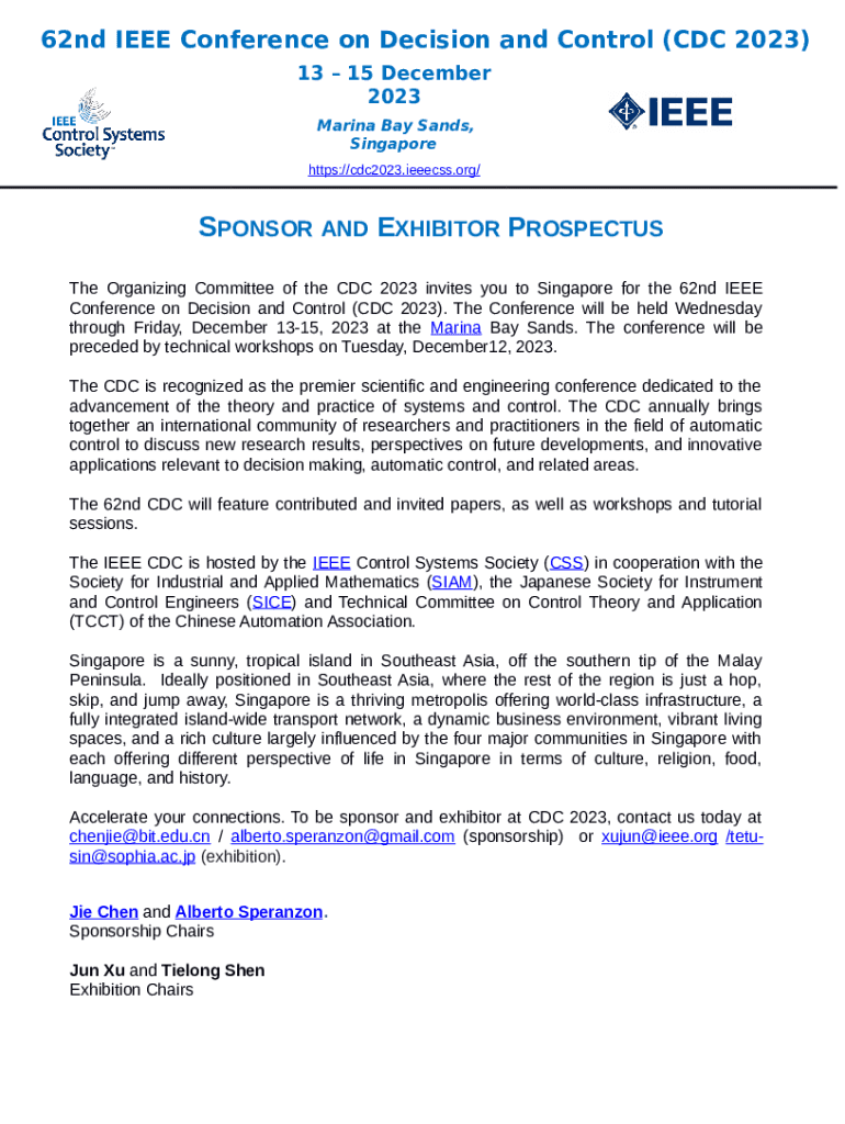 62nd IEEE Annual Conference on Decision and Control ... Doc Template ...