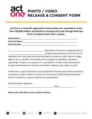 Fillable Online Photo/Video Release Form - Communications & Enrolment ...