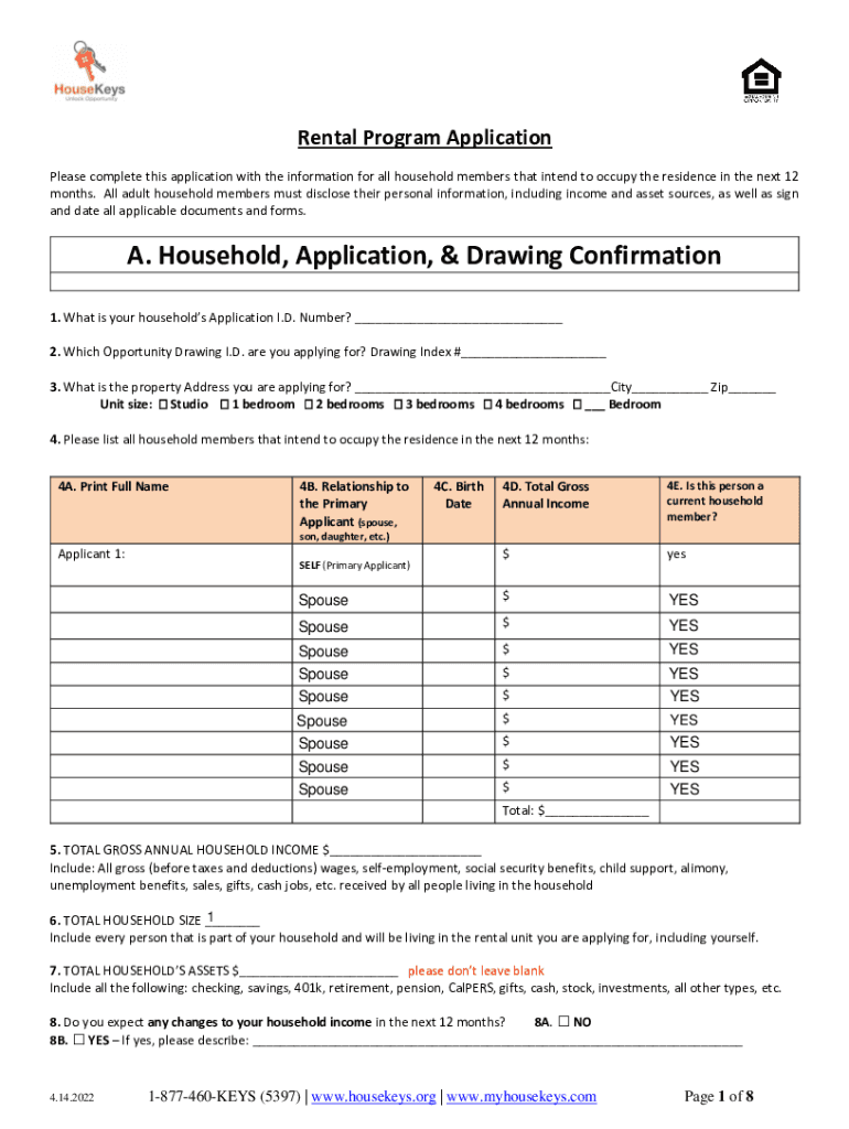 Fillable Online Rental Program Application Fax Email Print - pdfFiller