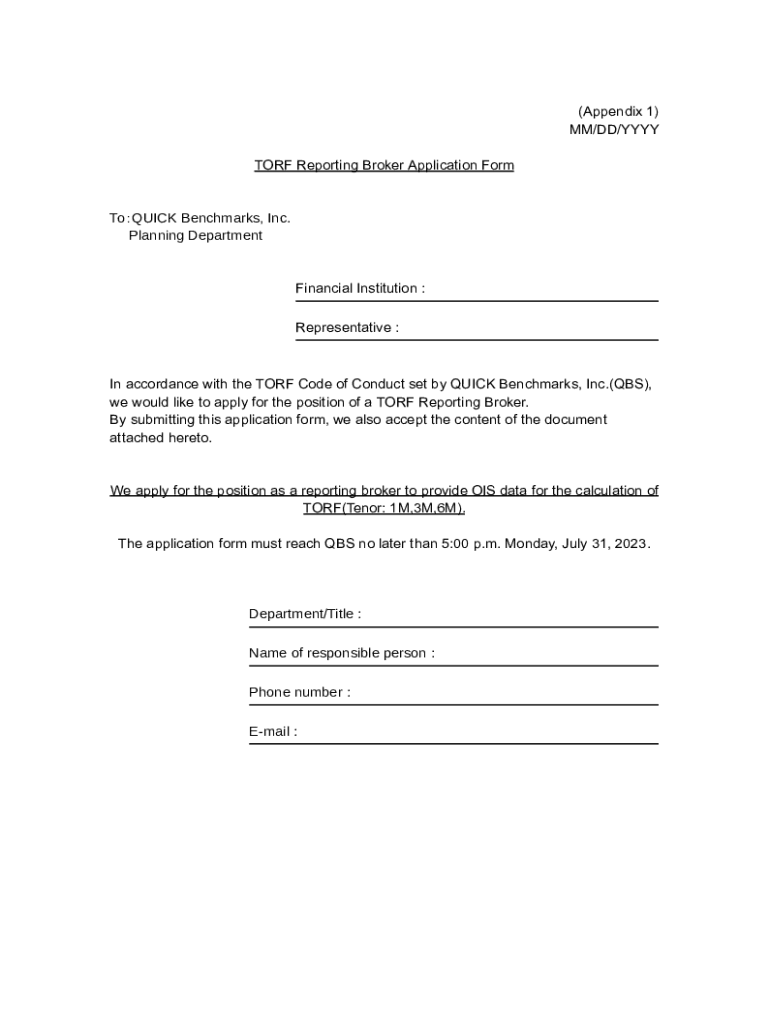 Fillable Online 2024TORF Reporting Broker Application Form.docx Fax ...