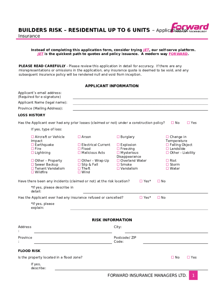 request for bri (builder's risk insurance) ... Doc Template | pdfFiller