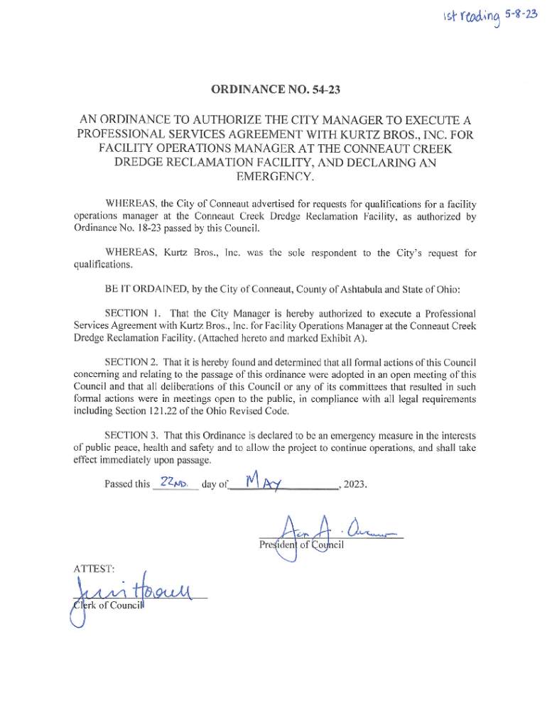 Fillable Online ORDINANCE NO. 23-051 AN ORDINANCE ... Fax Email Print - pdfFiller