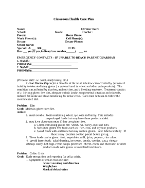 Dear Parent, Greetings from the office of the School Nurse! ... Doc Template | pdfFiller