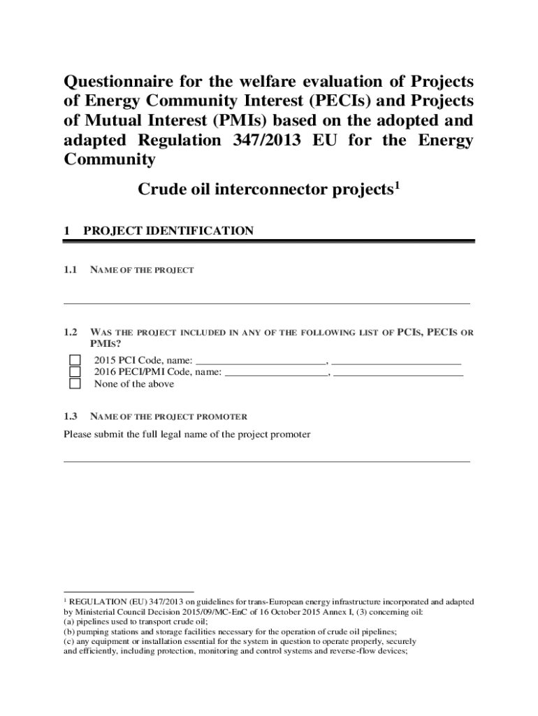Fillable Online Final Report for PECI-PMI for electricity, gas and oil ...