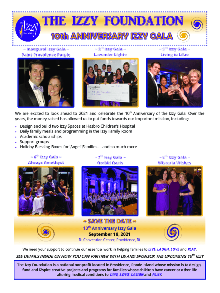 Fillable Online The Izzy Foundation set to hold 12th annual gala Fax Email Print - pdfFiller