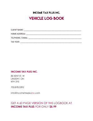 Fillable Online GET A 60 PAGE VERSION OF THIS LOGBOOK AT INCOME TAX ...