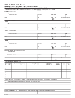Fillable Online sos idaho UCC Forms - Idaho Secretary of State Fax ...