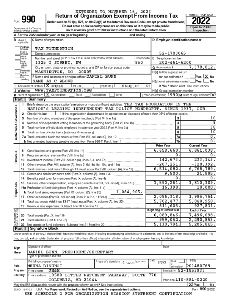 Fillable Online Tax-Foundation-2022-Form-990-public-copy. ... Fax Email Print - pdfFiller