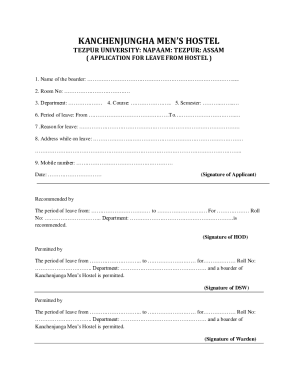 Fillable Online KMH Leave Form Fax Email Print - pdfFiller