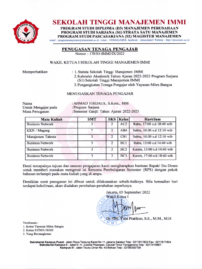 Fillable Online SEKOLAH TINGGI MANAJEMEN IMMI - Repository STIMA IMMI ...