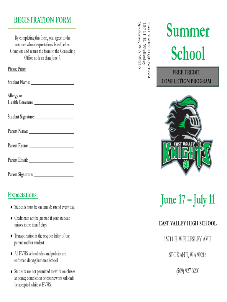 Fillable Online Summer School Final.docx Fax Email Print - pdfFiller