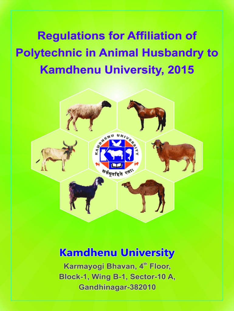 Fillable Online Regulations For Affiliation Of Polytechnic In Animal ...