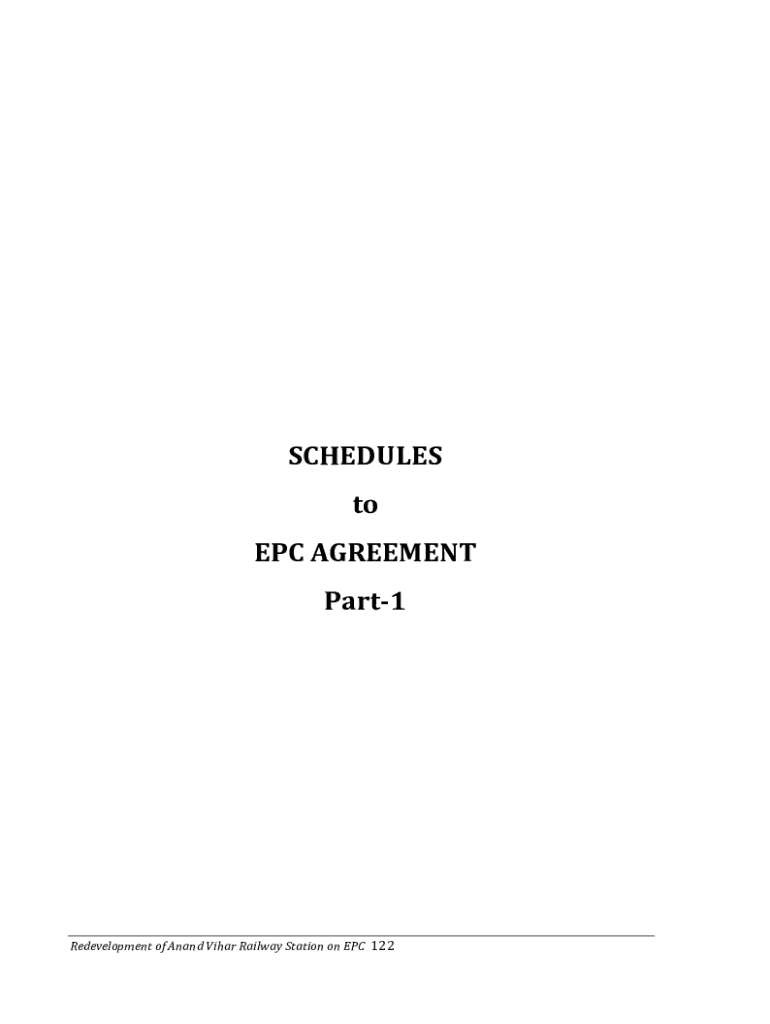 Fillable Online SCHEDULES to EPC AGREEMENT Part-1 Fax Email Print ...