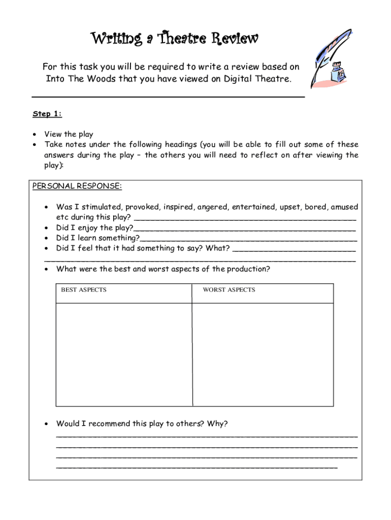 Fillable Online How To Write A Play Review 14 Steps with Pictures Fillable Online How To Write A Play Review 14 Steps with Pictures