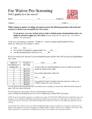 Fillable Online Filling Out and Filing an Application for Waiver of ...