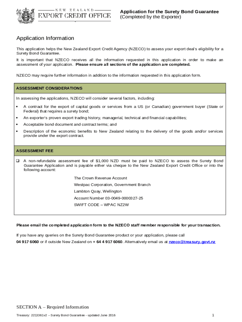 Surety-Bond-Guarantee-Application-.doc Doc Template | pdfFiller