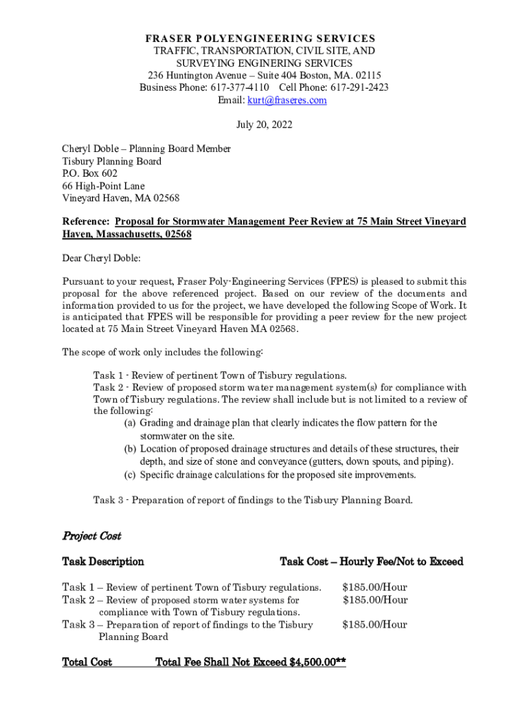 Fillable Online Fraser Polyengineering Services P.C. Company Profile ...