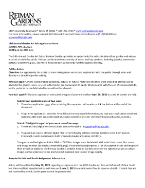 Fillable Online 2021 Garden Art Fair Application Form Fax Email Print ...
