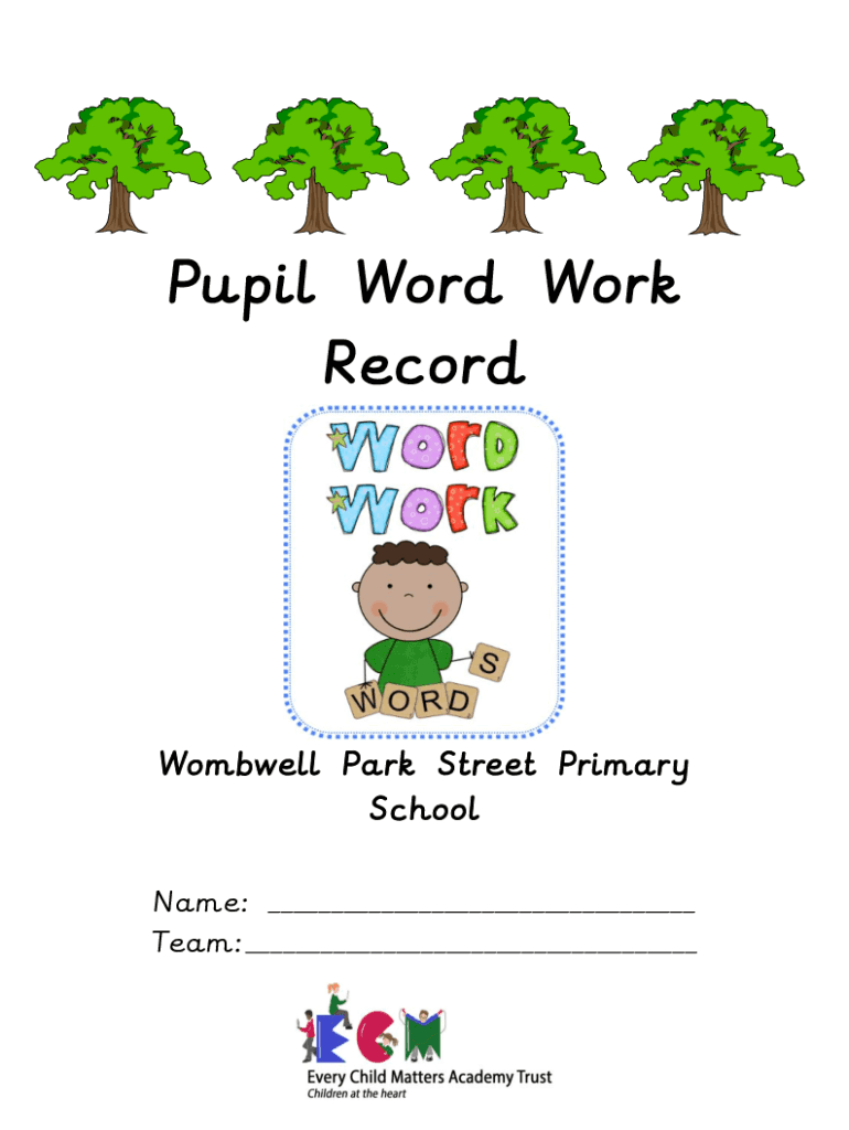 Fillable Online Pupil Word Work Record Fax Email Print - pdfFiller
