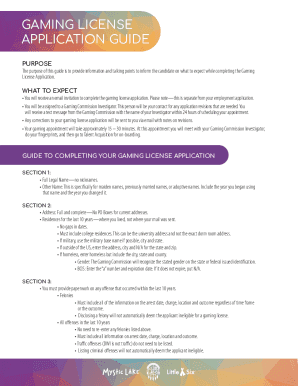 Fillable Online Class B Sports Pool Gaming Licence Application Guide ...