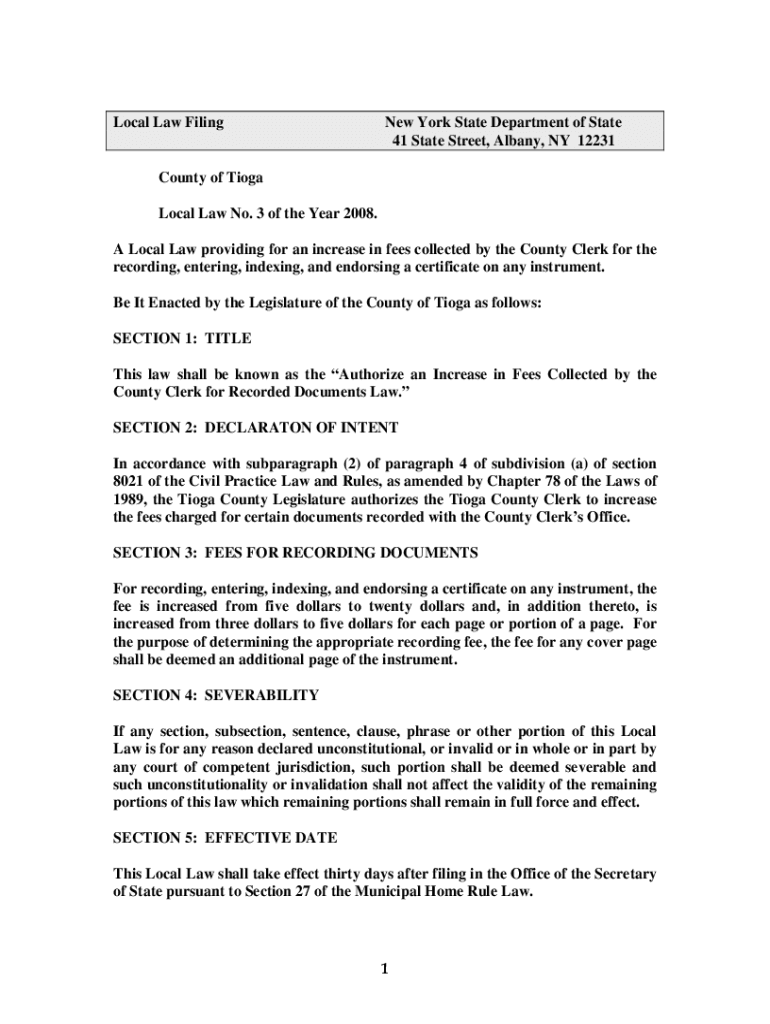 Fillable Online Albany County, New York's New Law Requiring Disclosure ...