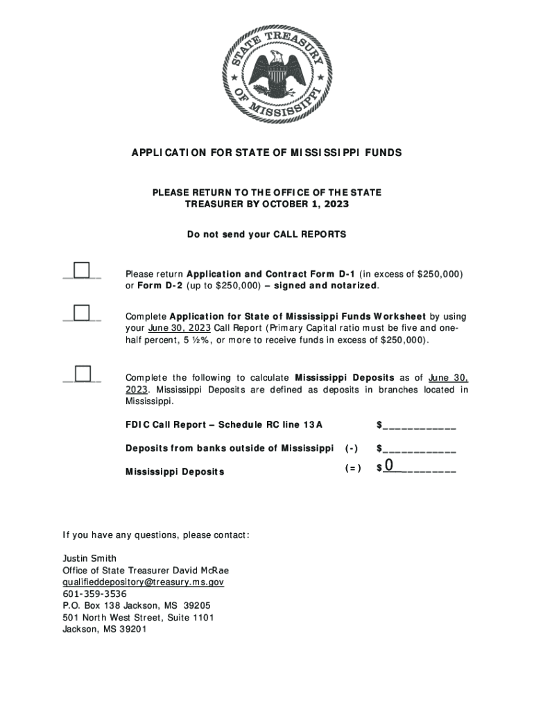 Fillable Online treasury ms RFP 2024-0901 Forms Fax Email Print - pdfFiller