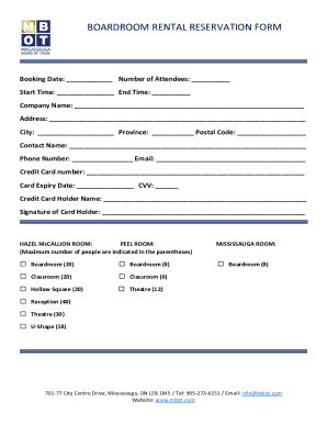 Fillable Online CONFERENCE ROOM RESERVATION FORM SIGNED Fax Email Print ...